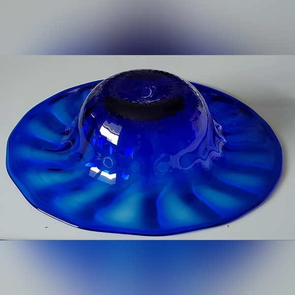 BLENKO | Art | Rare 25 Blenko Cobalt Blue Handcrafted Optic Art Glass ...